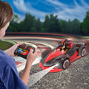 NKOK Team Sonic Racing 2.4GHz Radio Control Toy Car with Turbo Boost - Shadow The Hedgehog 602, Red, Turbo Boost Feature, Features Working Lights, for Ages 6 and up