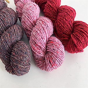 Lotus Alpaca Tweed Unique Yarn, 72% Merino Wool 10% Alpaca 18% Nylon Blended Sport Weight Yarn for Knitting & Crocheting DIY Crafts, Hats, Cardigans, Pullovers, 1 Skein/ 50 Grams, Soft Baby Yarn (#06)