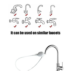 16.4FT Sink Spray Hose,Portable Sink Hose Faucet Sprayer, Shampoo Sprayer Handheld Hose Faucet Shower Head Spray for Bathing Baby,Pets,Washing Hair,Rinsing Vegetables