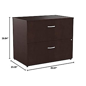 Bush Business Furniture Series C 36W 2 Drawer Lateral File in Mocha Cherry