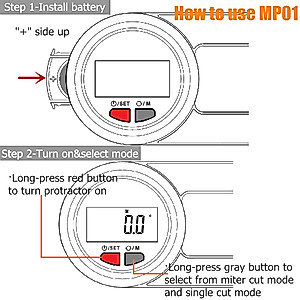 GemRed Digital Miter Saw Protractor MP01