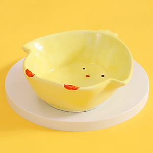 BESTonZON Easter Chick Shaped Salad Bowl Ceramic Dessert Bowl Cute Animal Food Serving Bowl Creative for Kitchen Restaurant