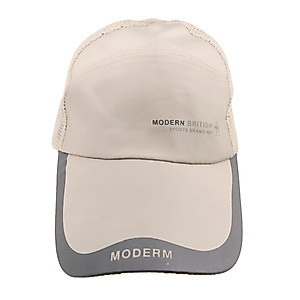 FakeFace Adults Fast Dry Large Long Brimmed Baseball Golf Cap Outdoor Sports Fishing Anti-UV Sun block Protection SunHat Sunbonnet Adjustable Mesh Cap Hat,Camel,Adjustable