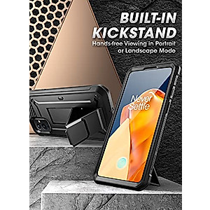SUPCASE Unicorn Beetle Pro Series Case Designed for OnePlus 9 5G (NA Version Model:LE2115), Full-Body Rugged Holster Case with Built-in Screen Protector (Black)