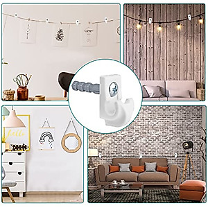 Wire Shelf Loop Clips 24 PCS Plastic Down Wall Clips for Wire Shelving Plastic Wall Closet Shelves Clips Screws and Expansion Tubes Included White