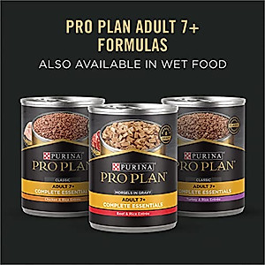 Purina Pro Plan Adult 7+ Complete Essentials Shredded Blend Beef & Rice Formula High Protein Dog Food for Senior Dogs - 18 lb. Bag