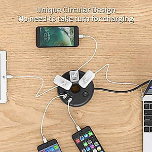 Power Strip with USB Ports Bundle, NTONPOWER Portable Desktop Charging Station with 3 Outlets 3 USB, 5 ft Extension Cord and 25 ft Extension Cord, Compact for Home, Office, Dorm Room, Cruise, Black