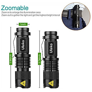 Ulako Single 1 Mode Zoomable LED 150 Yard Green Light Flashlight Torch for Fishing Hunting Detector