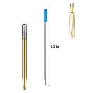 Unibene Cross Compatible Ballpoint Pen Refills 20 Pack, 1.0mm Medium Point-10 Black & 10 Blue, Smooth Writing Replaceable German Ink Refill