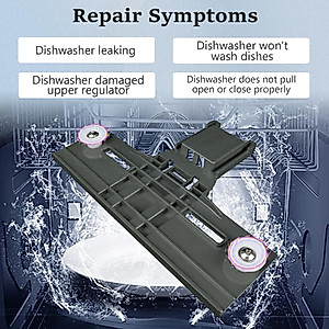Romalon 2024 Upgraded W10350375 Dishwasher Upper Rack Adjuster Parts 1.2in Dia Wheels W10712395 AP5957560 3516330 AP595756 fit for Kenmore 665 Whirlpool Dishwasher WDT750SAHZ0 WDT730PAHZ0 2 Pack