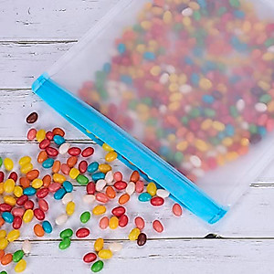 Hvalucen Reusable Food Storage Bags, 4-Pack BPA FREE Flat Freezer Bags, and LEAKPROOF Gallon Storage Bags for Marinate Meats, Cereal, Sandwich, Snack, Travel Items, Home Organization Storage