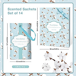 Sachets for Drawers and Closets, Cotton Scented Sachets for Home Drawers and Closets, 14 Pack Sachets Bags Home Fragrance Sachet