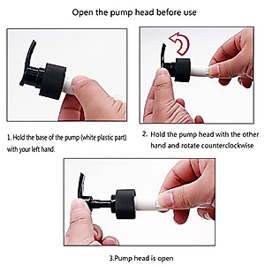 Funly mee 2 Pack Farmhouse Glass Soap Dispenser Set -17 OZ, Refillable Hand Soap and Dish Soap Dispenser for Bathroom and Kitchen (Black/White)