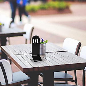 Muka Set of 10 Acrylic Double Sided Table Numbers, Number Signs for Wedding Restaurant Banquet-Red-Number 1to10