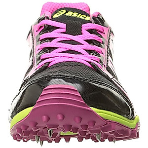 ASICS Women's Hyper Rocketgirl XC Spike Shoe, Black/Hot Pink/Flash Yellow, 11 M US