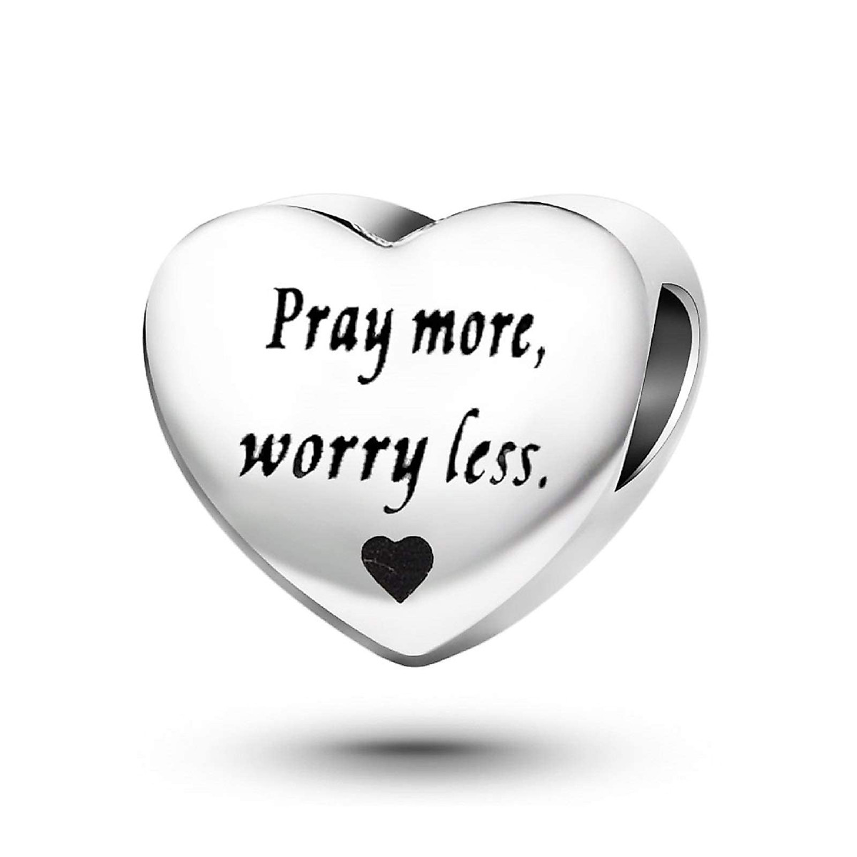 KunBead Holy Bible Birthday Heart Cross Bead Charms for Bracelets Gift for Grandma Sister Mom Best Friend Daughter Mother