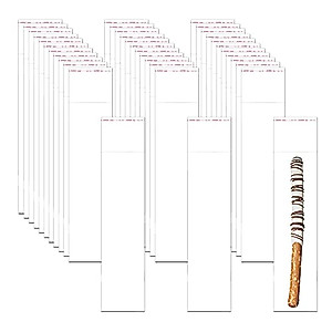 Long Self Adhesive Cellophane Bags 2x8" Clear Cello Baggies 100pcs Self Stick OPP Poly Bags 2mil for Pretzel Rods Pen Necklace Candy Cutlery Candle Golf Balls Long Bread (5 Sizes to Choose from)