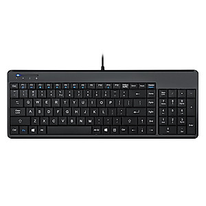 Perixx PERIBOARD-220 Wired USB Keyboard - Compact Size - 398x145x30 mm - US English Layout (11502)