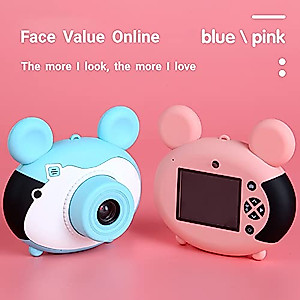 EOUAOYK Kids Camera 1080P HD 2-inch IPS Auto Focus Kids Digital Camera, Compact Portable USB Charging Mini Camera Perfect for Kids, Toddlers, Children, Teens, Students Aged 3 to 12 Years