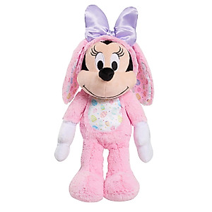 Disney Easter Bunny Large Plush Minnie Mouse, Officially Licensed Kids Toys for Ages 2 Up by Just Play