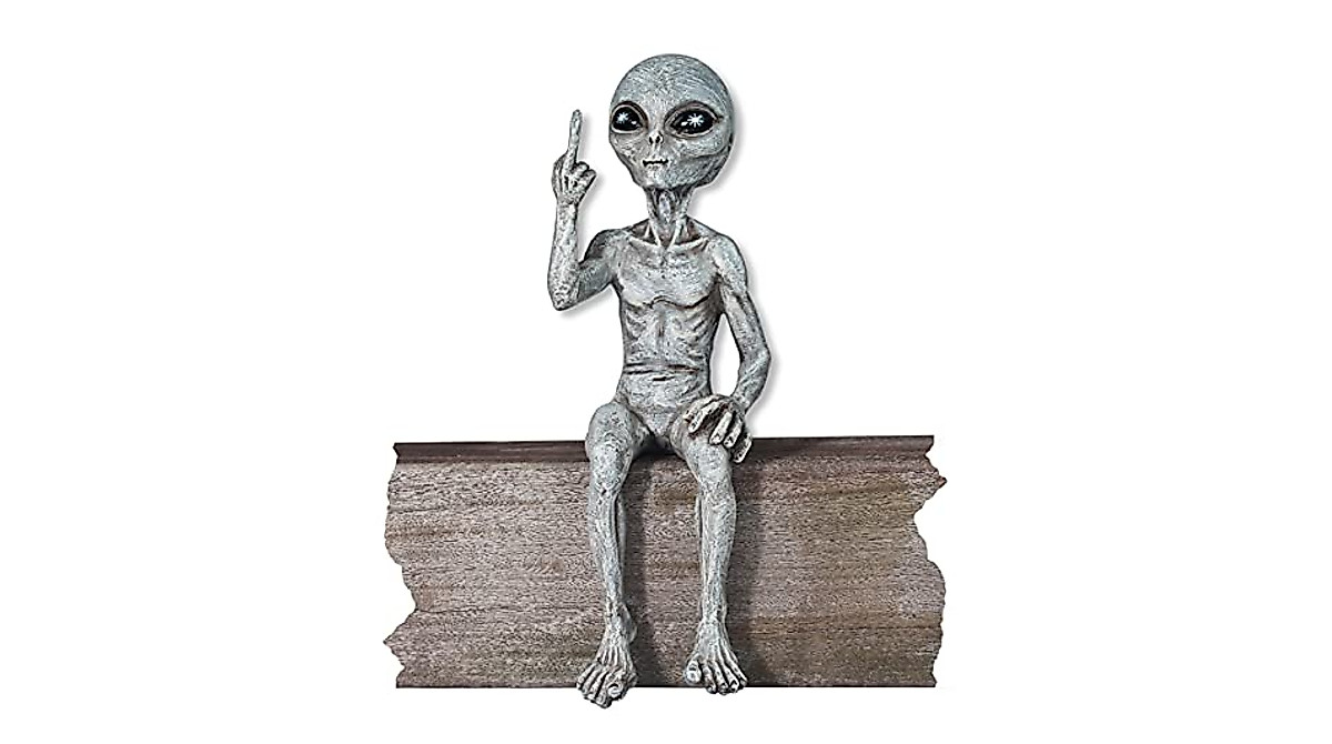 Rude Alien Statue: Funny Home & Garden Decor & Gifts