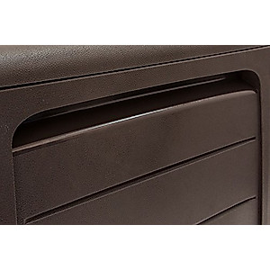 Keter Marvel Plus 71 Gallon Resin Outdoor Box for Patio Furniture Cushion Storage, Brown