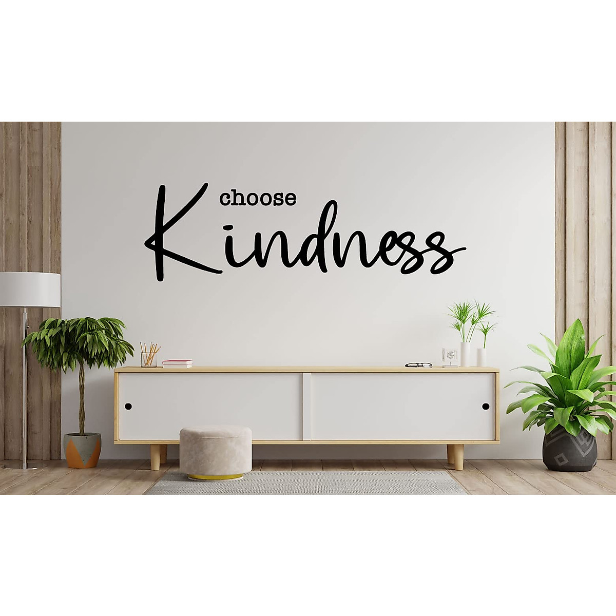 Kindness Vinyl Wall Decal - Customizable Inspirational Quote - Choose Kindness - Home Decor for Bedroom, Family Room, Classroom, or Office - Removable Sticker
