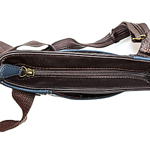 Chala Small Crossbody Phone Purse | SOFT Vegan Leather SWING Bag in Navy Blue Color (Dragonfly with Teal Flower)