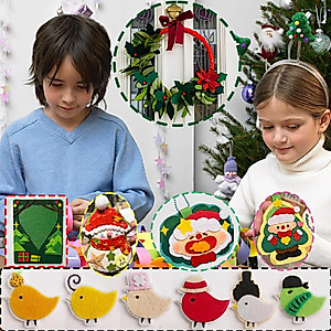 24 Pcs Felt Sheets for Crafts Felt Fabric Sheets, 8 Inch X 12 Inch Christmas Red Yellow White Felt 1mm Thick A4 Stiff Felt Sheets for Patchwork