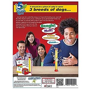 5 Second Rule Game - Simple Questions Card Game for Family Fun, Party, Kids, Travel, Game Night & Sleepovers - Think Fast and Shout Out Answers - For Ages 10+