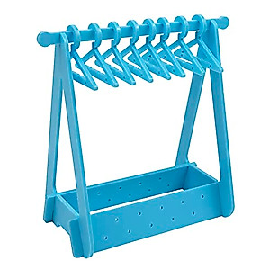 Earring Display Stand Holder Acrylic Jewelry Hanger Rack Ear Studs Organizer With Mini Hangers For Women Baby Girls (8 hangers) (Clear) (BS00)