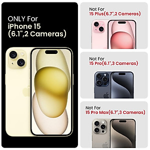 FireNova Designed for iPhone 15 Case, Silicone Upgraded [Camera Protection] Phone Case with [2 Screen Protectors], Soft Anti-Scratch Microfiber Lining Inside, 6.1 inch, Black