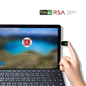 AUTHENTREND ATKey.Pro - FIDO2 Certified Security Key, USB Fingerprint authenticaiton USB-A Ports, Protect Online Accounts : Windows, Linux, Mac OS, Google, Bank of America, Facebook, Twitter, Apple