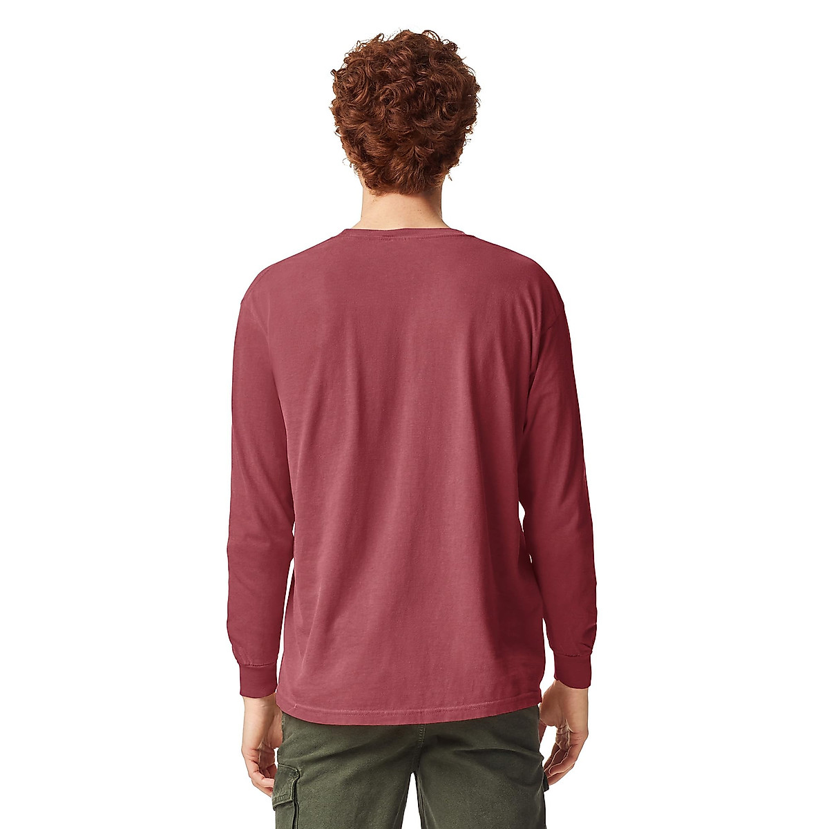 Comfort Colors Adult Long Sleeve Tee, Style G6014, Crimson, Large
