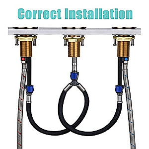 Black Bathroom Faucet 3 Hole KPAIDA 8 Inch Bathroom Faucet Matte Black Widespread Faucet for Bathroom Sink with Drain, 2 Handle Vanity Faucet, BF012-1-BK