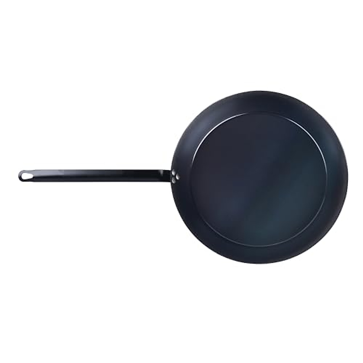 Restaurantware Met Lux 16 Inch Fry Pan, 1 Lightweight Frying Pan - Induction-Ready, Triple-Riveted, Black Carbon Steel Cooking Skillet, Durable, For Searing, Sauteing, And Browning Food