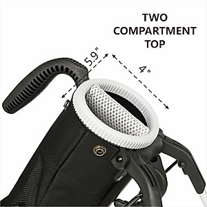 HELIX Lightweight Portable Golf Carry Bag with Shoulder, Practice Sunday Bag (Black)