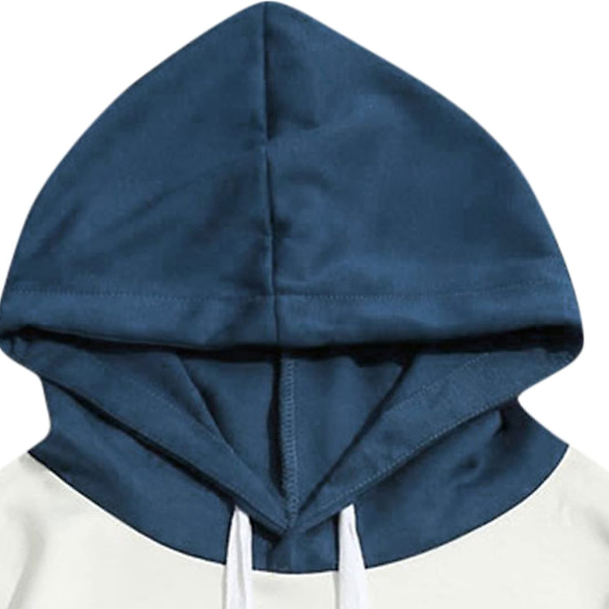 Maiyifu-GJ Men's Casual Colorblock Pullover Hoodies Long Sleeve Striped Color Block Hooded Multicolor Drawstring Sweatshirt (White,Medium)