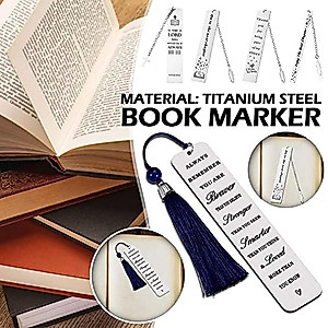 Inspirational Bookmark for Women Book Lover, Bookish Book Marker with Tassels, Reader Bookworms Reading Present Book Club Gifts
