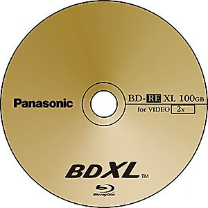 Panasonic Blu-ray BD-RE XL Rewritable BDXL Disk 100 GB 2x Speed Triple Layer Single Pack