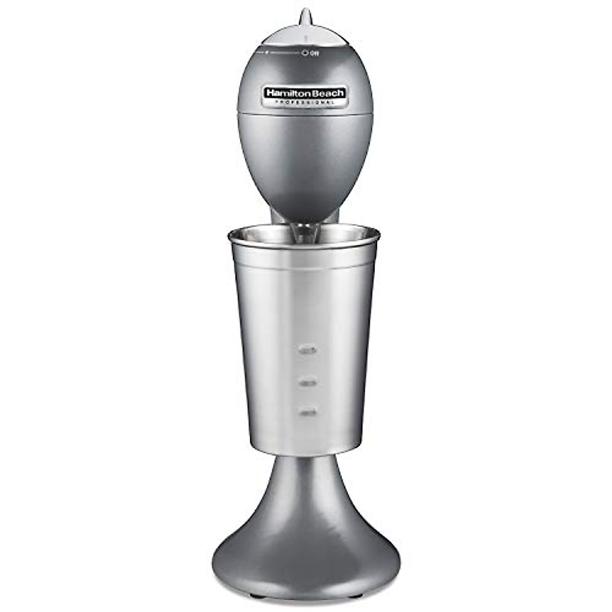 Hamilton Beach Pro Retro Die-Cast Mixer for Milkshakes, Soda Fountain Drinks, Protein Shakes, Whipping Omelets and Pancake Batter, 28 Oz Cup (65120), Gray