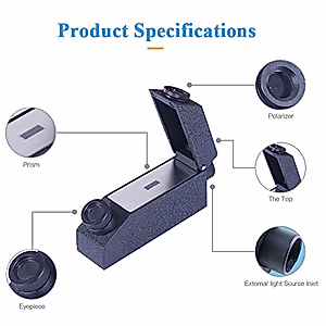 Gem Portable Refractometer, RHG181 1.30-1.81 Presidium Gemstone ldentification Tester for Jewelry, Gold ＆ Silver and Diamond, Lab Refractometers