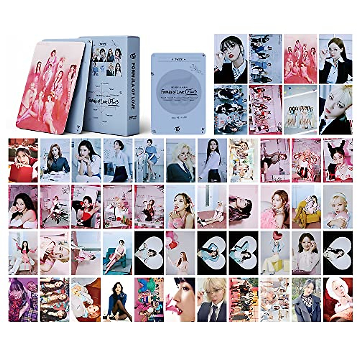 Fatyi Twice Gift Set with Lomo Card, Photocard Set, Merch With Sticker, 3D Sticker, Pen, Mirror, Wristband, Lanyard, Notebook and Hanging Flag, Kpop set