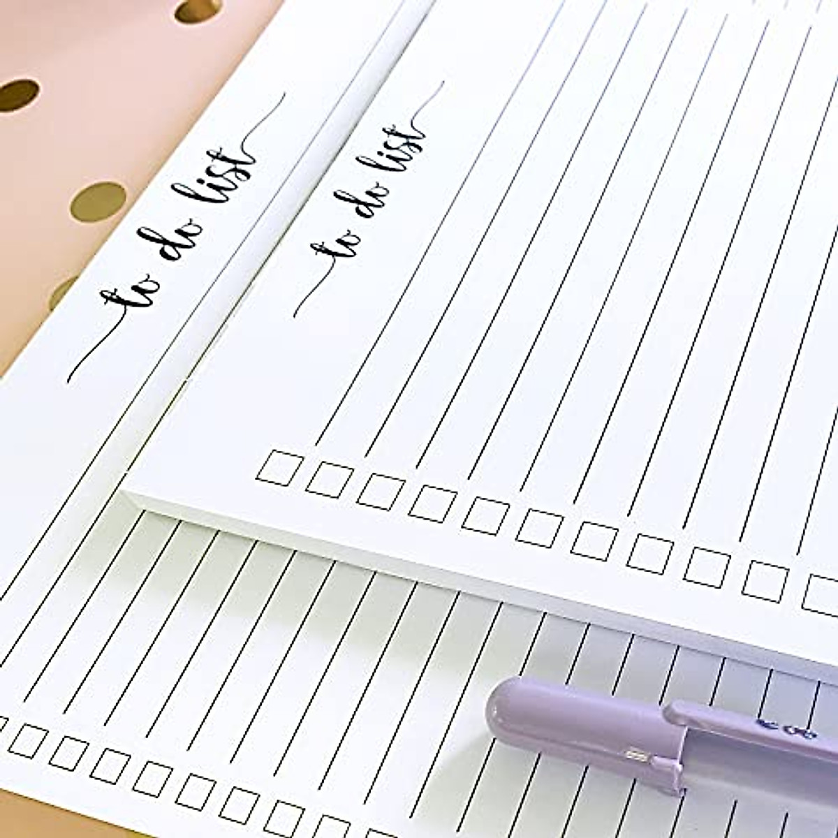 321Done To Do List Notepad 5.5x8.5, Simple Checklist, Made in USA, Cute Modern Design for Organizing, Planning, 50 Sheets, College Ruled, Thick Heavy Paper