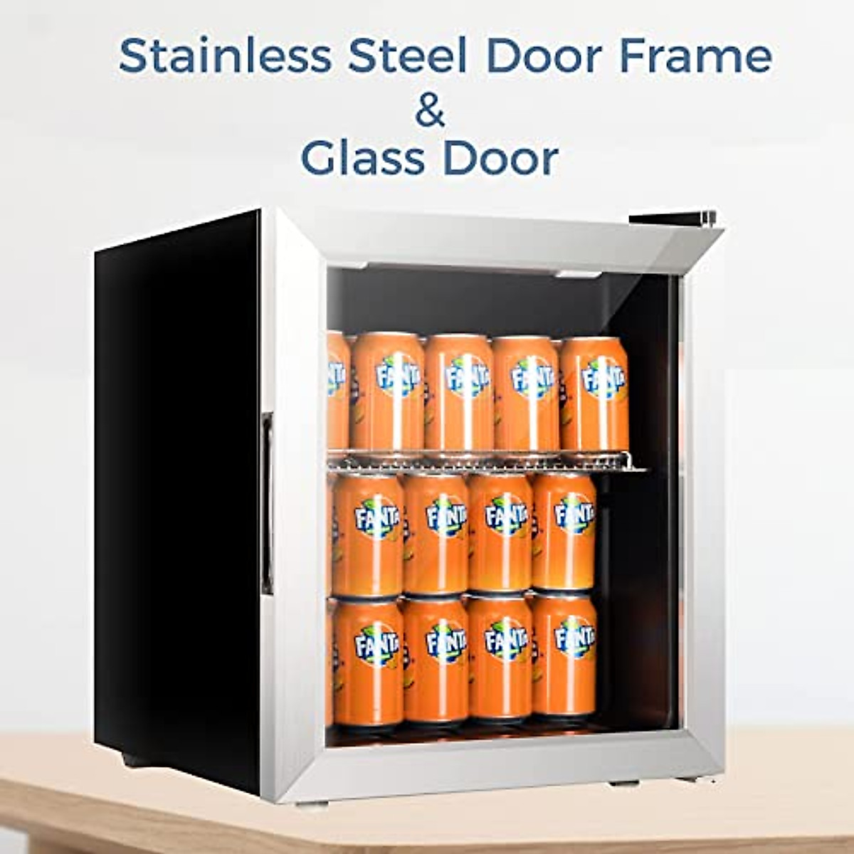 Advanics 60 Can Drink Fridge with Glass Door