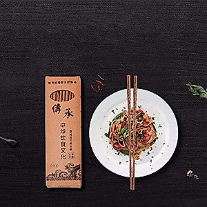 10 Pairs Japanese Chopsticks, Reusable Natural Wooden Chopsticks, 9.8'' Cherry Wood Chopsticks Chinese Tableware Set for Home Kitchen Resturant