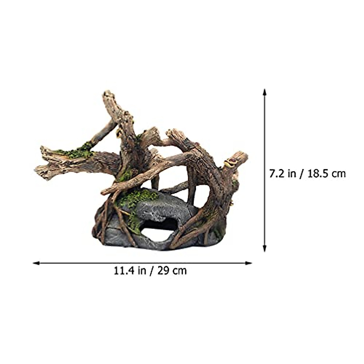 balacoo Aquarium Driftwood Log Decoration Resin Reptile Branches Terrarium Wood Aquarium Trunk Driftwood Tree Fish Tank Log Decoration