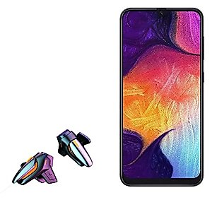 BoxWave Gaming Gear Compatible with Samsung Galaxy A50 (Gaming Gear by BoxWave) - Touchscreen QuickTrigger, Trigger Buttons Quick Gaming Mobile FPS for Samsung Galaxy A50 - Jet Black