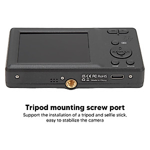 Digital Camera for Kids, 1080P Digital Camera Video Camera 16X Digital Zoom, Compact Point and Shoot Camera Portable Small Camera for Teens Students Boys Girls Seniors (Black)