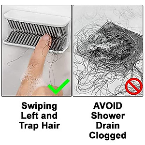 Shower Hair Catcher Wall Bathroom Hair Catcher Adhesive Bathtub Drain Hair Catcher For Bathroom Bathtub Bedroom Kitchen